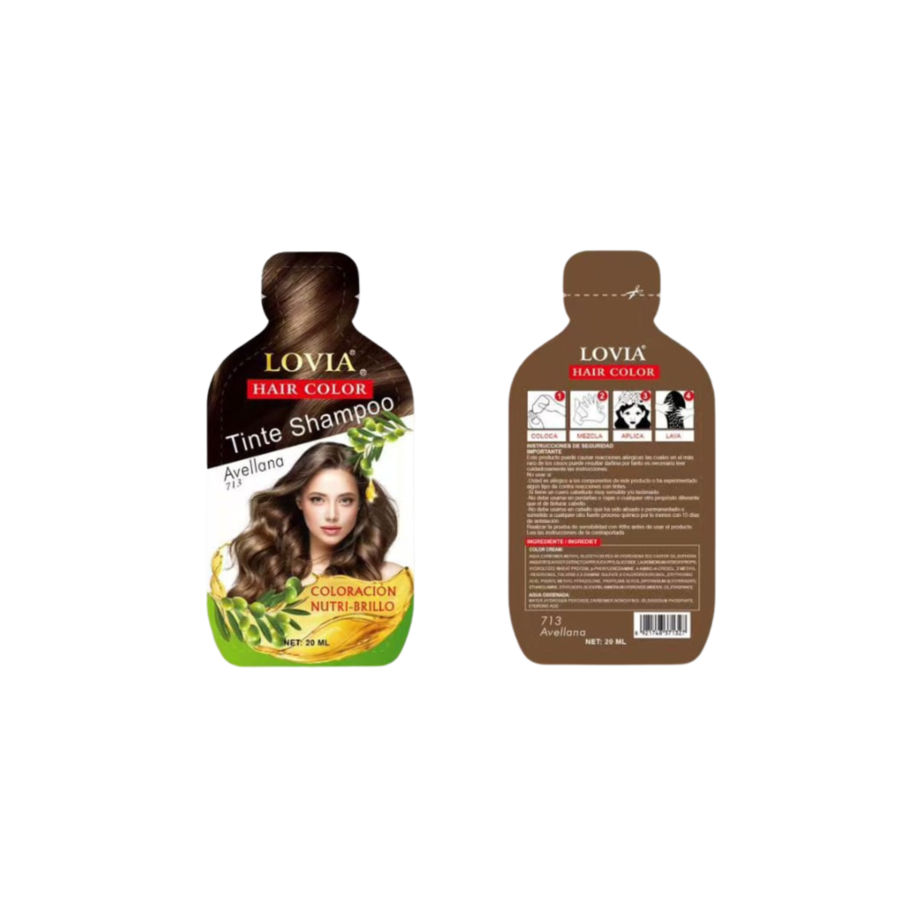 Tinte Shampoo Lovia Avellana 20 ml En Sobre | CBC Belleza Center