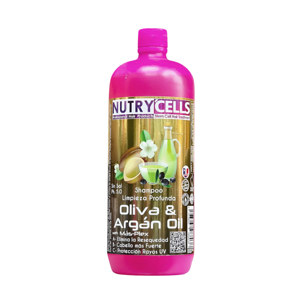 Shampoo Sin Sal Limpieza Profunda Nutrycells De Aceite De Argán y Oliva ...